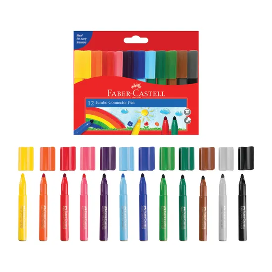 Faber-Castell Jumbo Connector Pens - Pack of 12