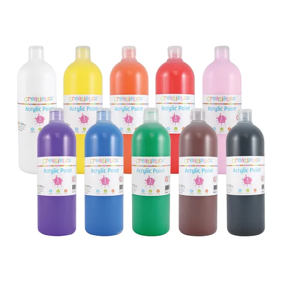 Creatistics Acrylic Paint 1 L - Set of 10
