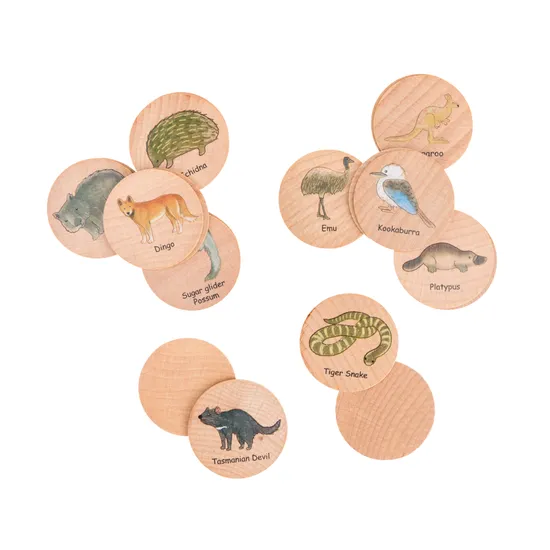 Australian Animals Matching Pairs 20 Pieces