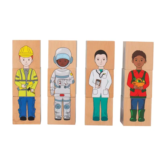 Multicultural Community Stacking Blocks 12 Piecess