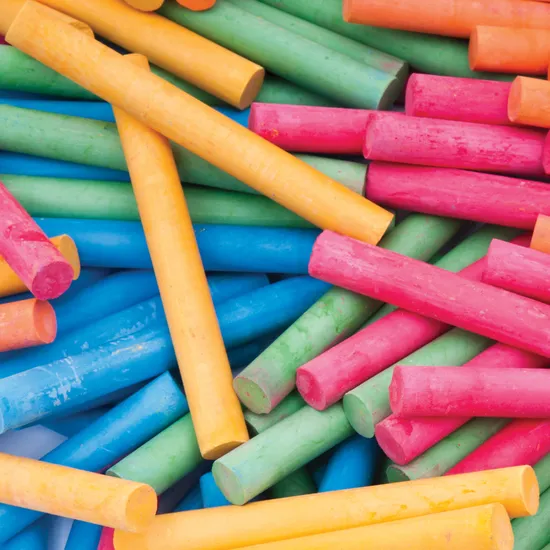 Dustless Coloured Chalk - Box of 100