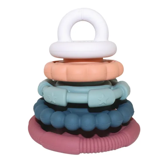 Silicone Ring Stacker & Teether - Blush