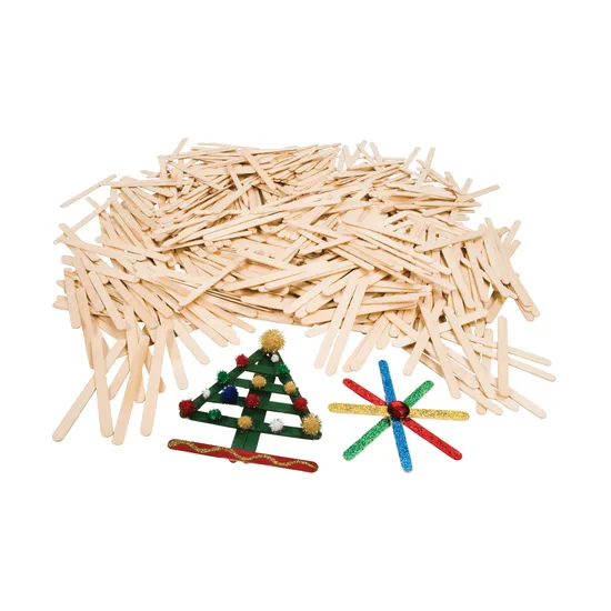 Natural Paddle Pop Sticks 11.4 cm- Pack of 1000