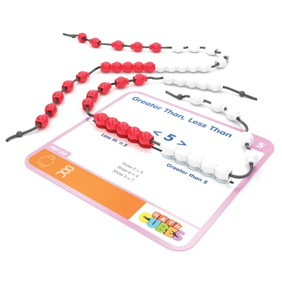 Math Cubes – Bead Strings Number Activities