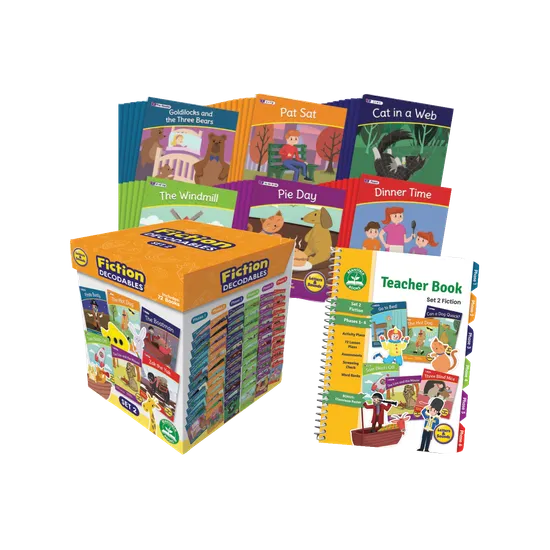 Decodables Phases 1 - 6 Fiction Set 2 - Box Set + Teacher Book