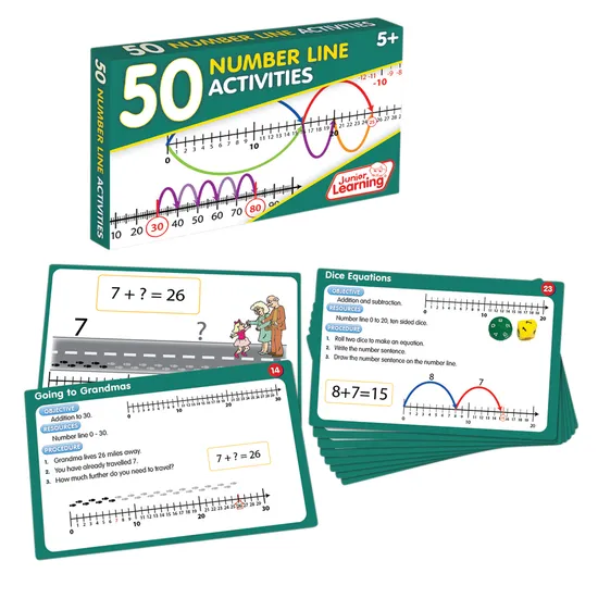 Number Line Activity Cards – Set of 50