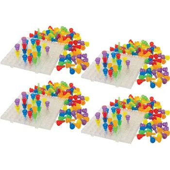 Translucent Pegs on Clear Board