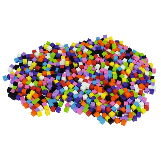 Teachables Plastic Counting Cubes – 1cm, 10 Colours, 1000 Pieces