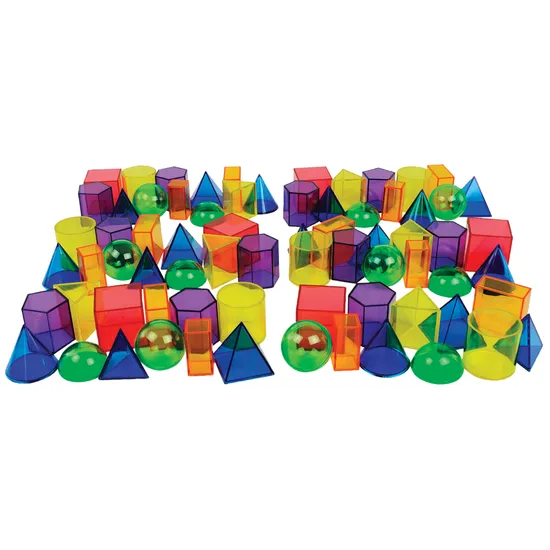 Teachables Small Translucent Geometric Shapes – 72 Pieces