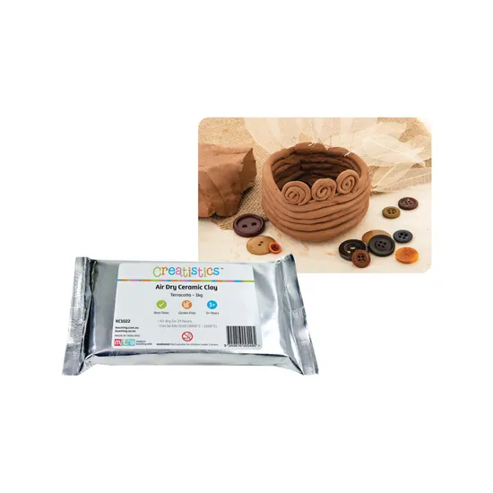 Creatistics Air Dry Ceramic Clay 1 kg - Terracotta
