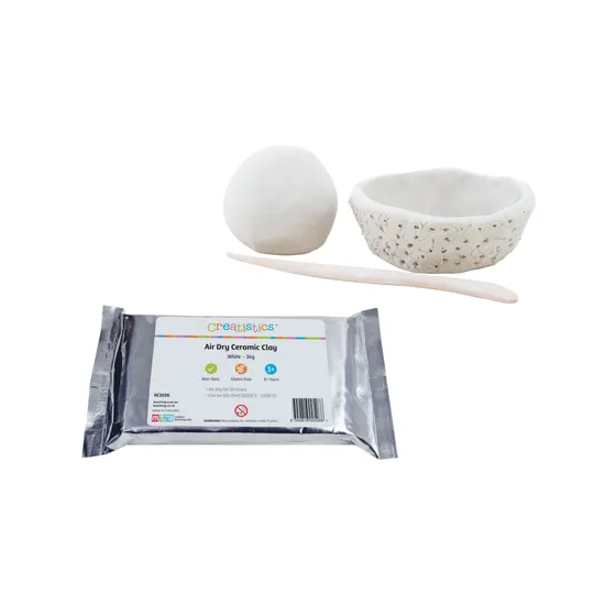 Creatistics Air Dry Ceramic Clay 1 kg - White