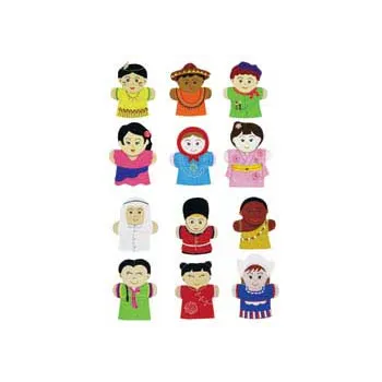 Multicultural Hand Puppet Kit - 12 pieces