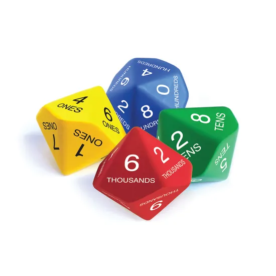 Place Value Dice – Set of 3
