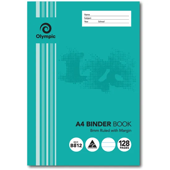 Olympic Binder Book A4 8 mm Ruled 128p