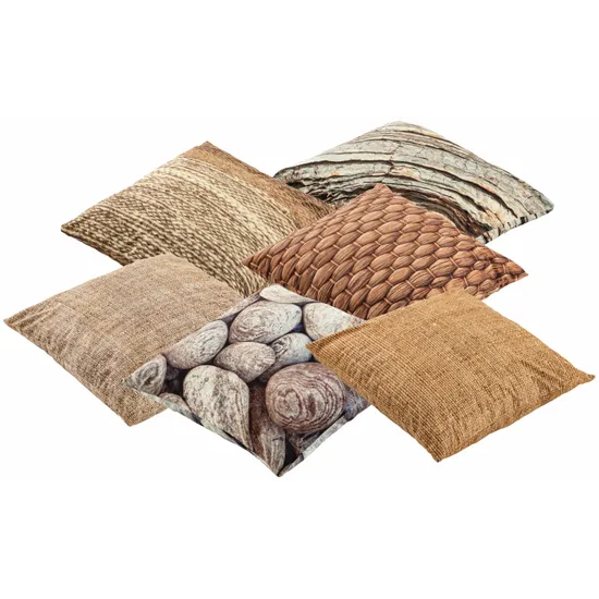 Natural Textures Cushion Covers - 50 cm - Set of 6
