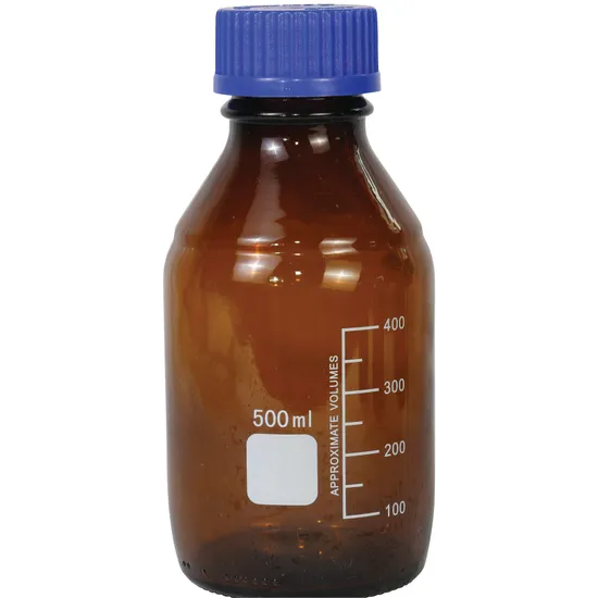 Quality Reagent Bottle - Amber, Square, 500 ml
