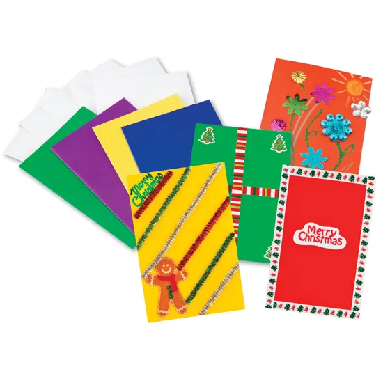 Coloured Cardboard Card Set - Pack of 30