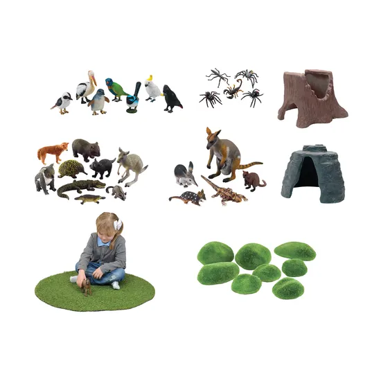 Australian Animals - Insects & Birds Play Set