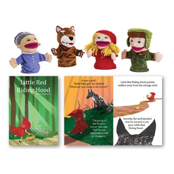 Little Red Riding Hood Puppets and Book Set