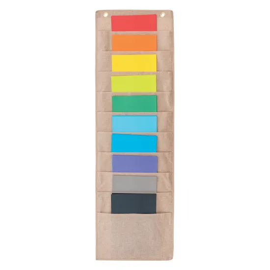Teachables Wall Storage Pockets A4 Natural – 10 Pockets