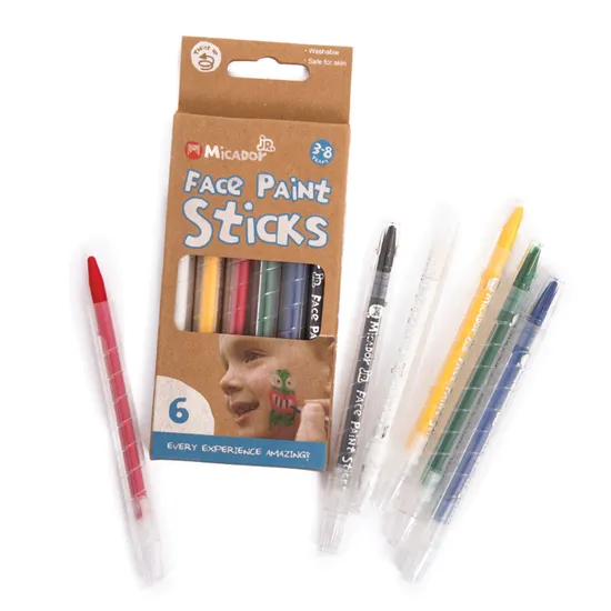 Micador Assorted Face Paint Sticks - Pack of 6