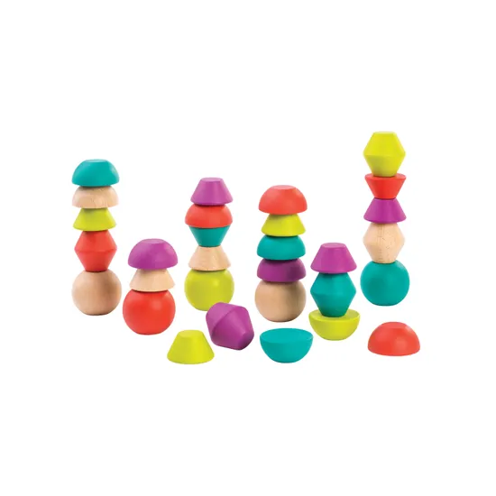 Towering Wooden Blocks - 30 pieces