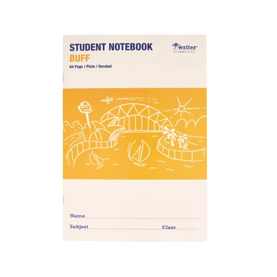 Writer Student Notebook Buff 250x175 mm Plain 64p