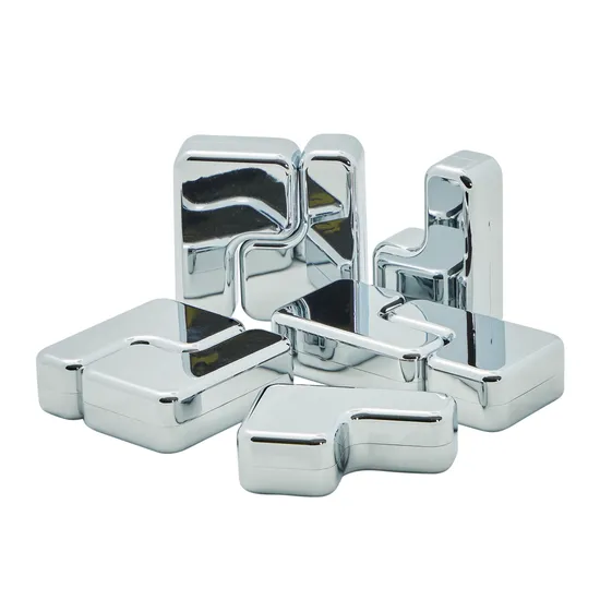 Metallic Jigsaw Blocks Pack of 8