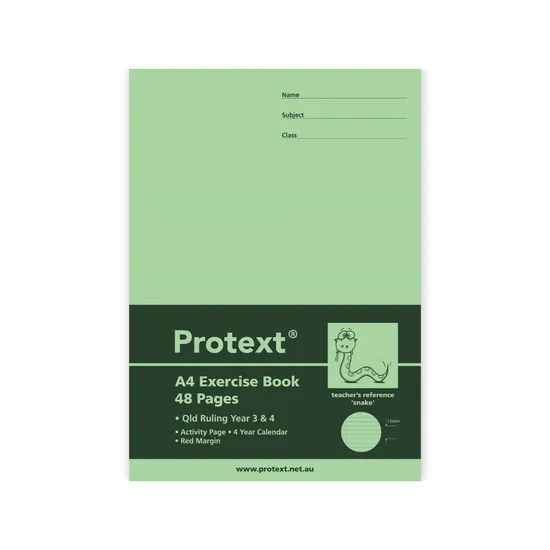 Protext Exercise Book A4 QLD Year 3/4 48p