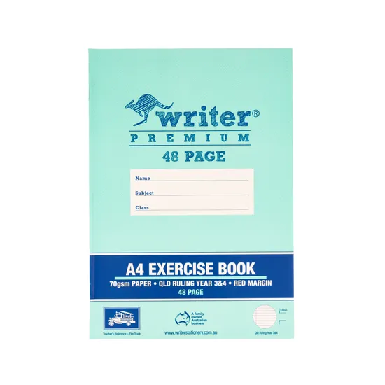 Writer Exercise Book A4 QLD Year 3/4 48p