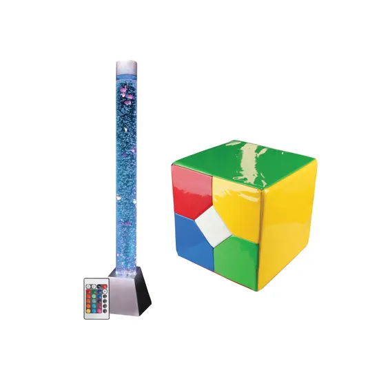 Bubble Tube 183cm & Extra Large Remote Cube