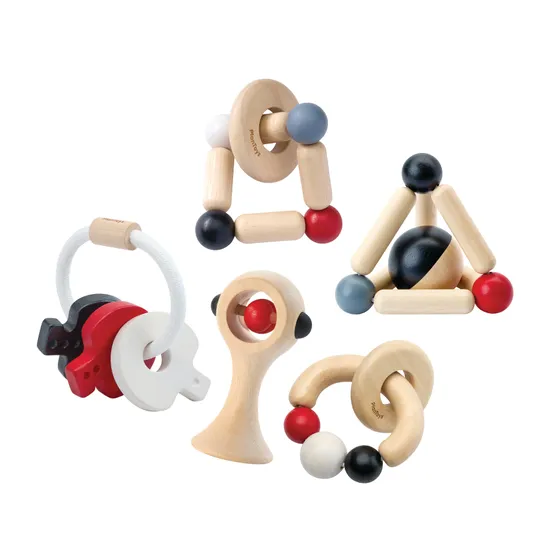 PlanToys High Contrast Infant Rattle Set