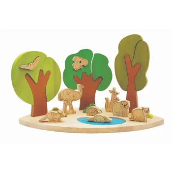 Aussie Bushland & Animals Play Set