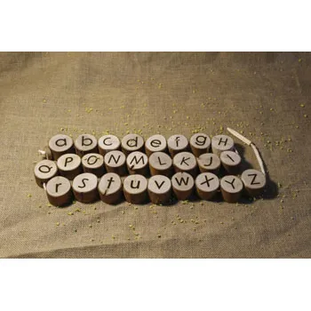 Alphabet Threading Set – Uppercase Letters, Laces Included