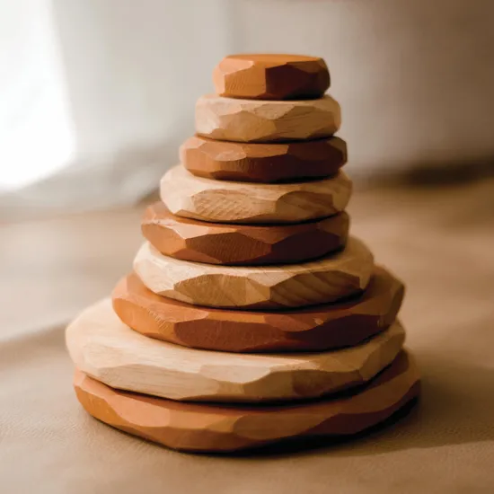 Two Tone Natural Stacking Stones - Set of 9