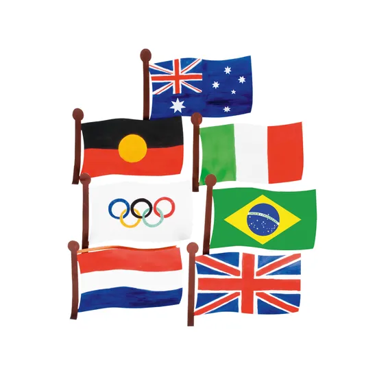 Cardboard Flags - Pack of 24