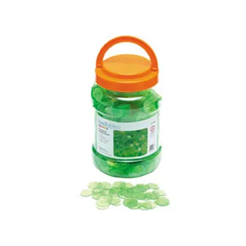 Teachables Translucent Round Counters – 2.5cm Green, 1000 Pieces