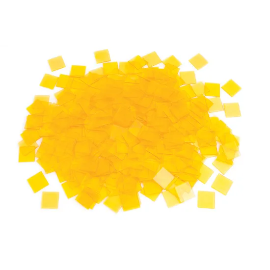Teachables Translucent Square Counters – 2.5cm Yellow, 1000 Pieces