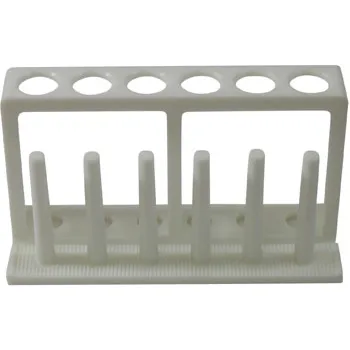 Test Tube Rack - Poly, 6 Holes 6 Pegs, 18 mm