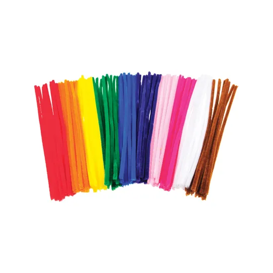 Assorted Coloured Pipe Cleaners - Pack of 100