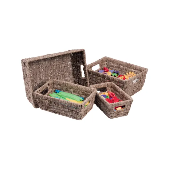 Seagrass Rectangular Storage Baskets – Set of 4