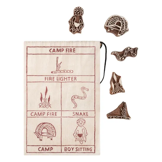 Indigenous Camp Fire Block Stamps - Pack of 5 - MTA Catalogue