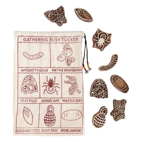 Gathering Bush Tucker Stamps - Pack of 8