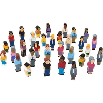 Multicultural Block Play Families - 32 Pieces