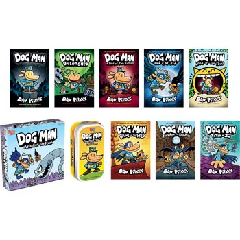 Dog Man Books and Games Pack