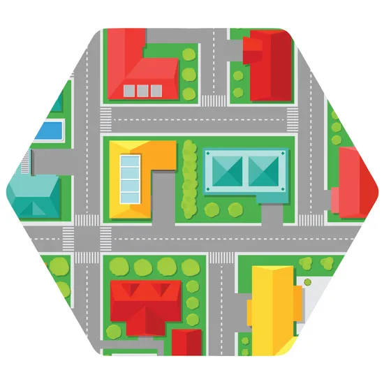 MTA Spaces - Hex Tray Playmat - Roadway