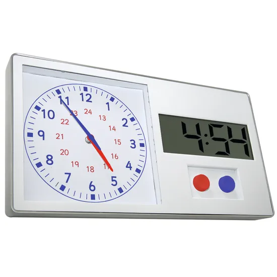 Dual Time Clock – Analogue & Digital Display