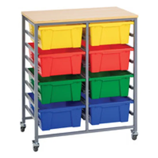 Double Tote Tray Trolley Kit Primary