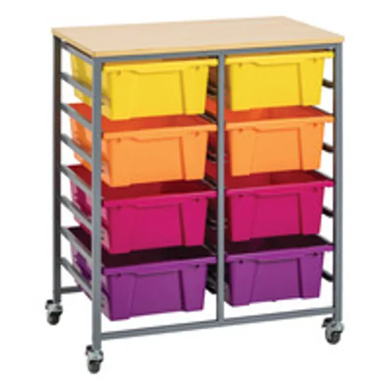 Double Tote Trolley with Sunrise Trays