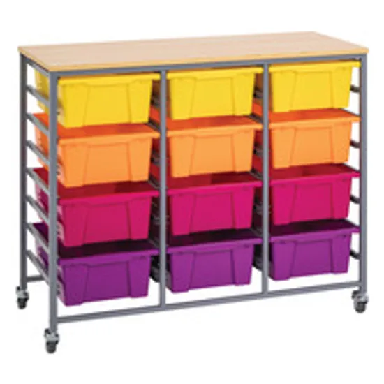 Triple Tote Trolley with Sunrise Trays